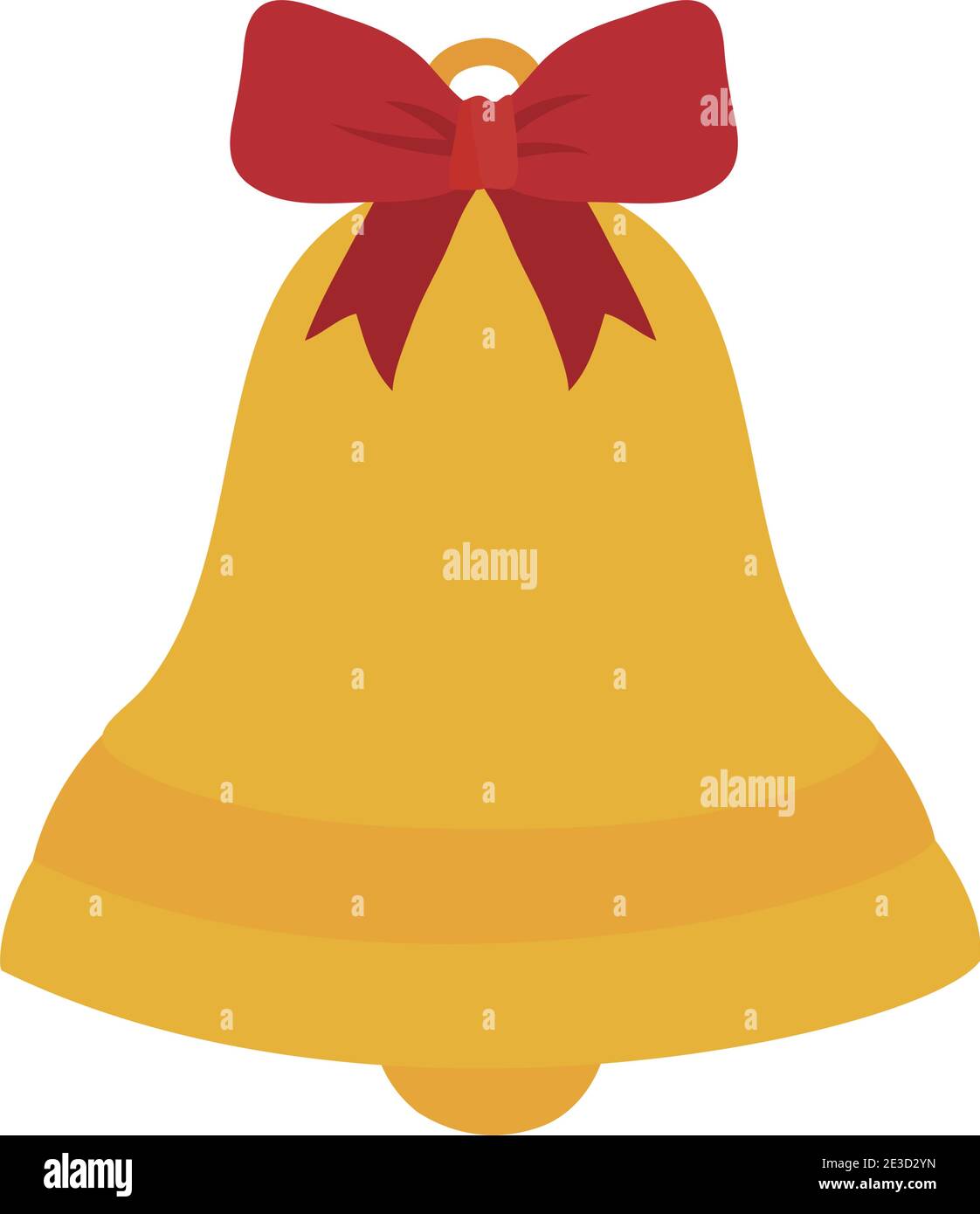 merry christmas bell with bowtie design, winter season and decoration ...