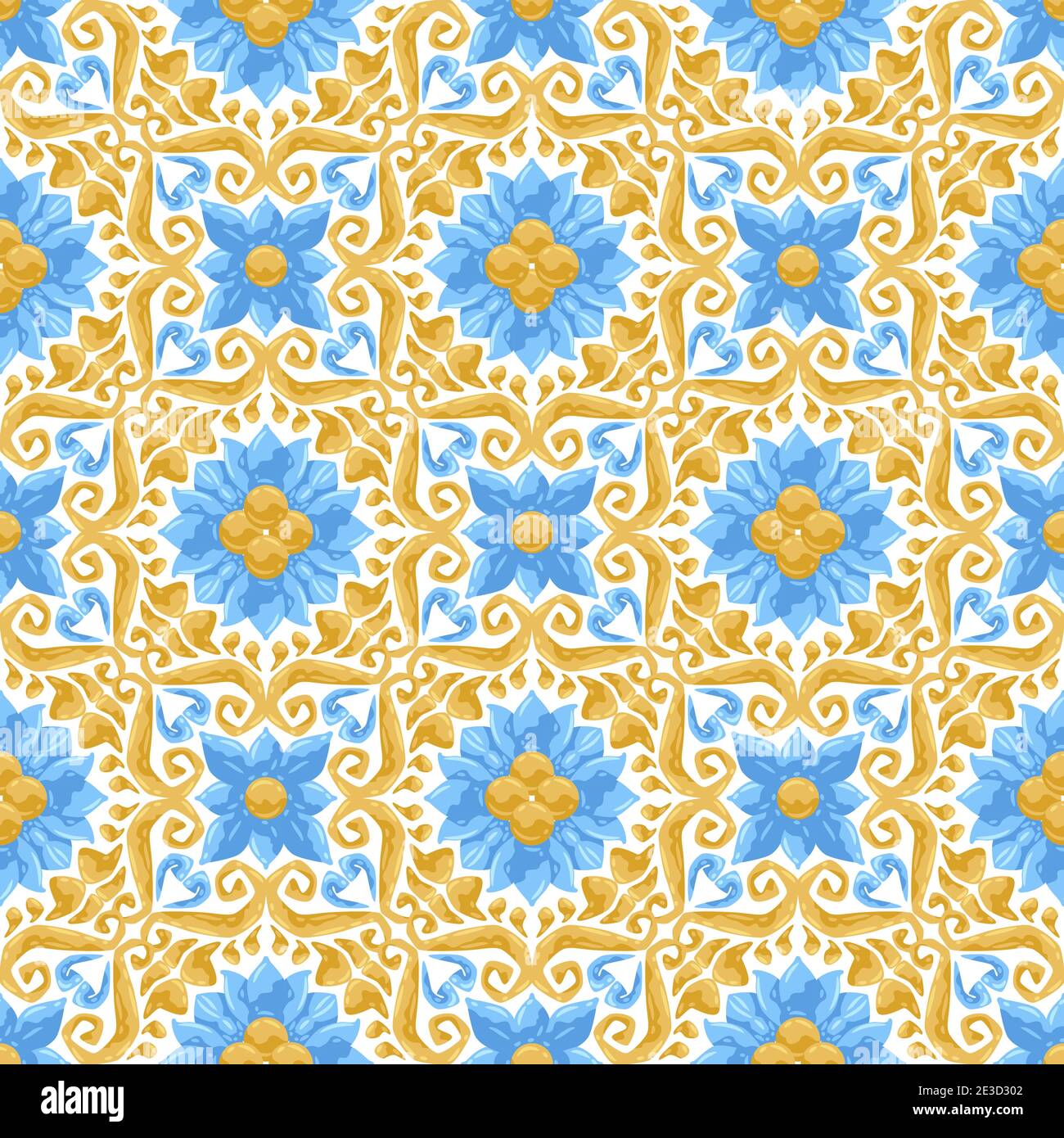 Ceramic tile pattern with flowers Stock Vector Image & Art - Alamy