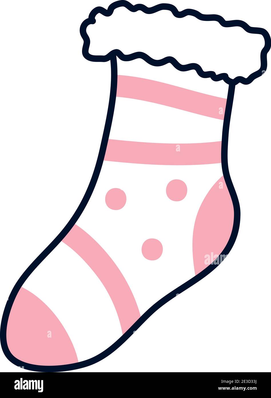 Winter sock design of Cloth season cold textile and fashion theme ...