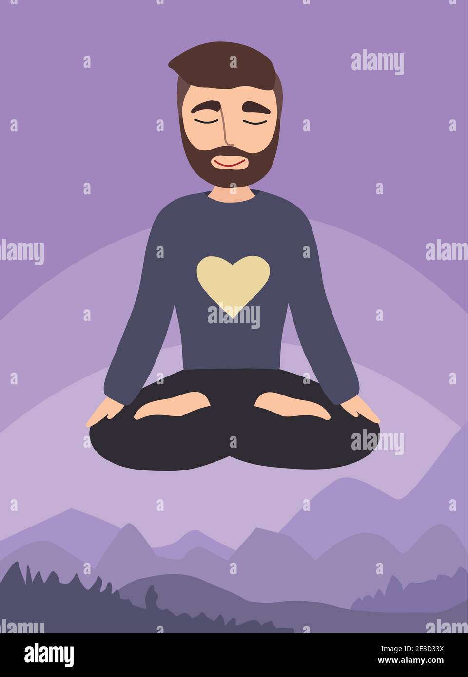 Cartoon calm man hi-res stock photography and images - Alamy