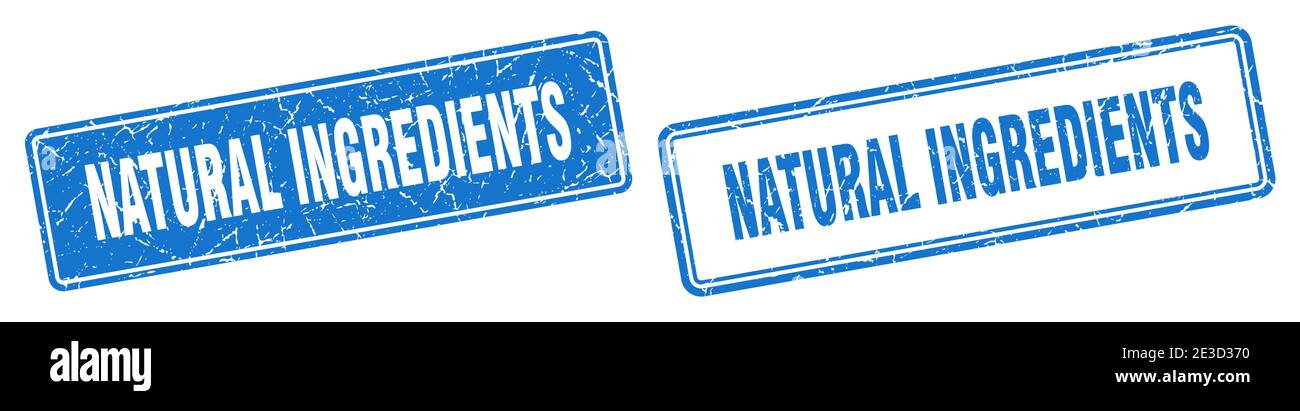 natural ingredients square stamp. natural ingredients grunge sign set ...