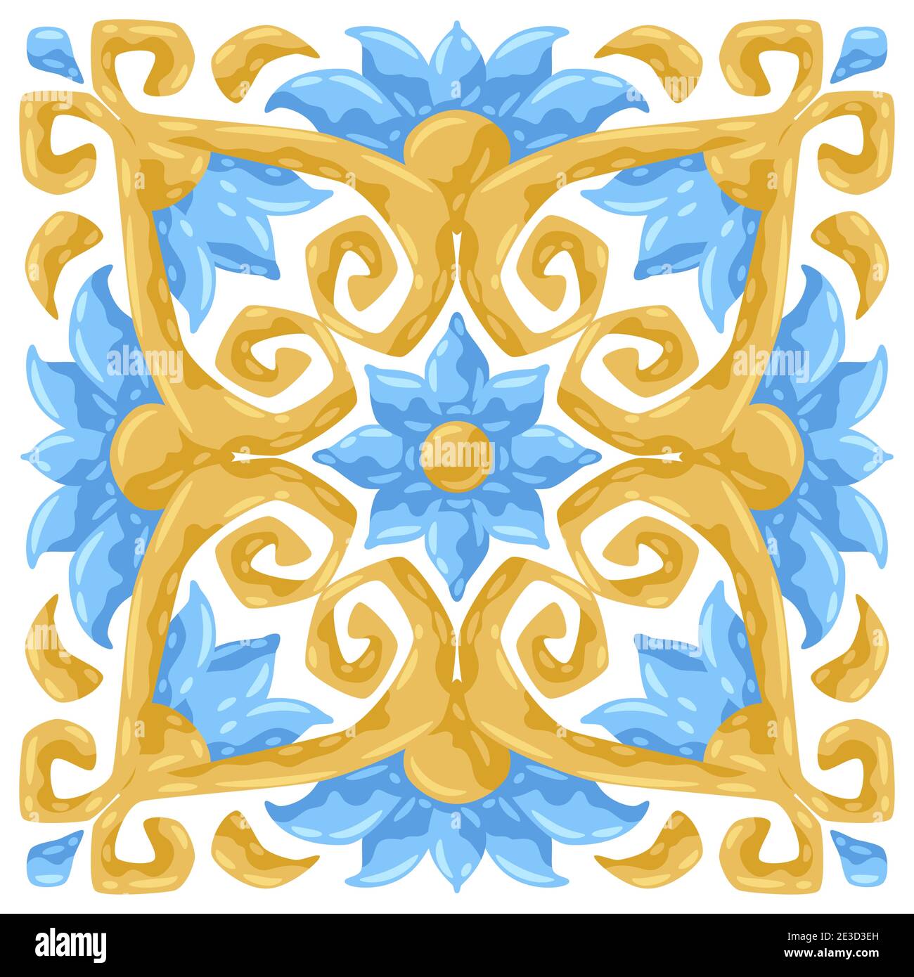 Vector ceramic pattern border Cut Out Stock Images & Pictures - Alamy