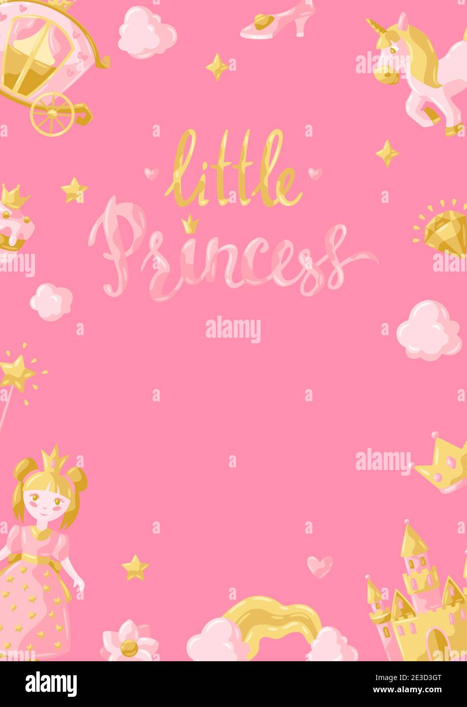 Princess pink frame hi-res stock photography and images - Alamy
