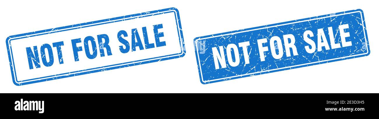not for sale square stamp. not for sale grunge sign set Stock Vector ...
