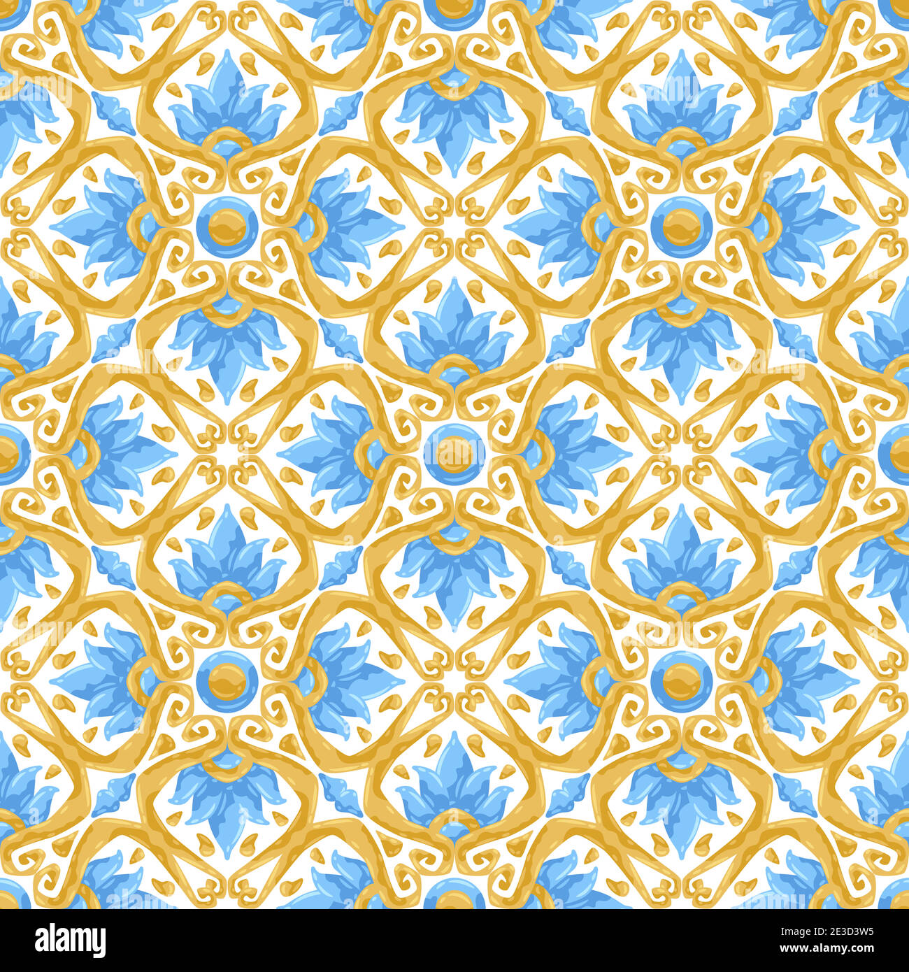 Ceramic tile pattern with flowers Stock Vector Image & Art - Alamy