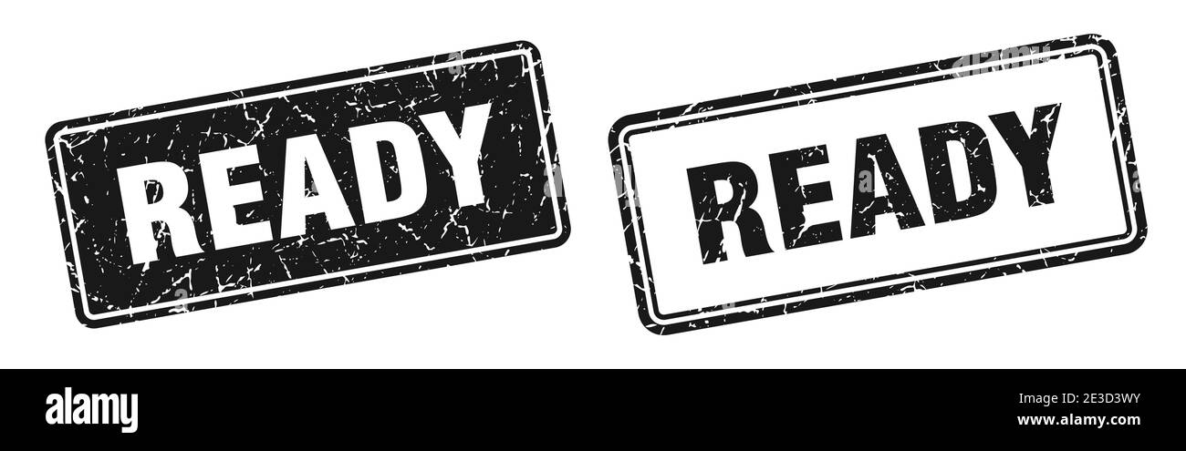ready square stamp. ready grunge sign set Stock Vector Image & Art - Alamy