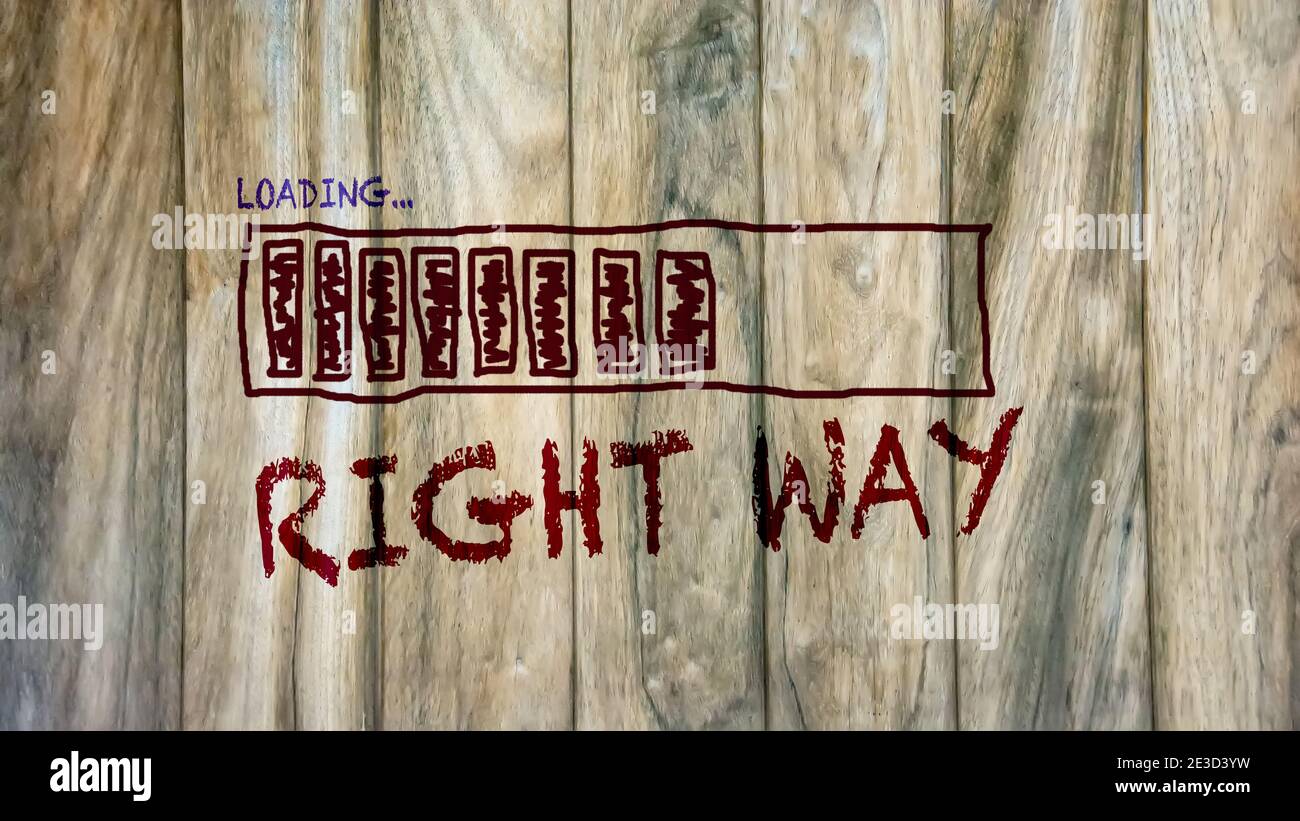 Street Sign the Direction Way to Right Way Stock Photo - Alamy