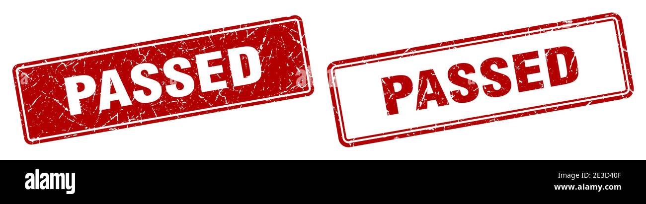 passed square stamp. passed grunge sign set Stock Vector Image & Art ...