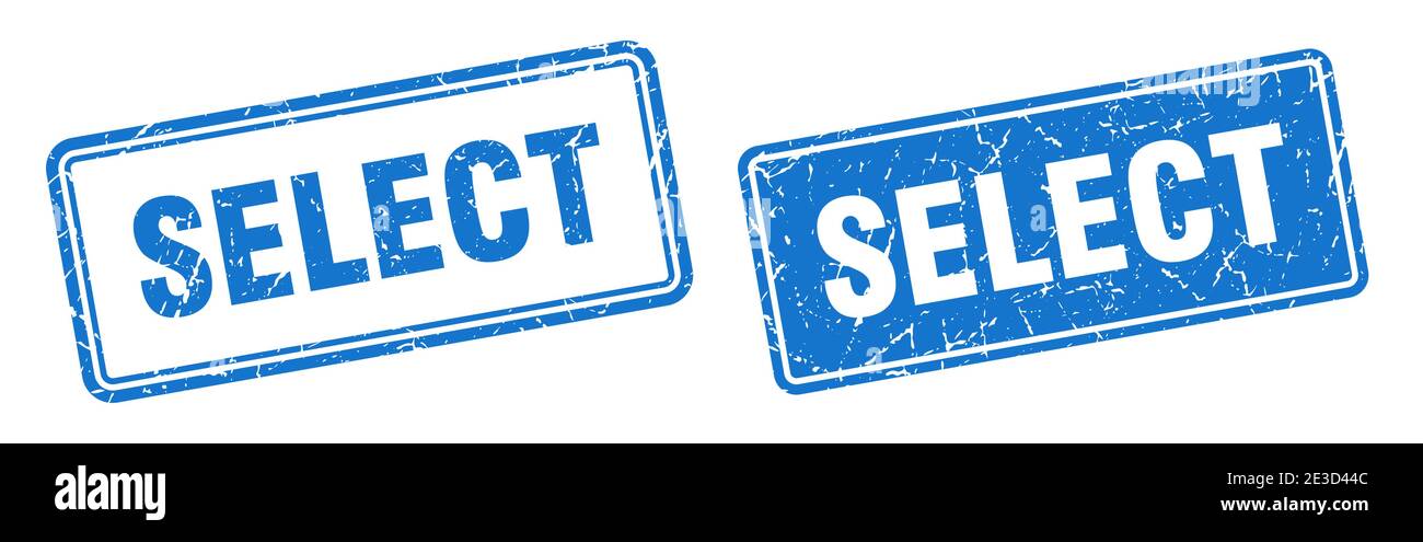 select square stamp. select grunge sign set Stock Vector Image & Art ...