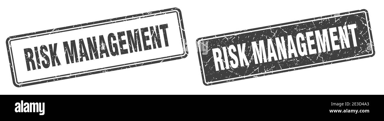 risk management square stamp. risk management grunge sign set Stock ...