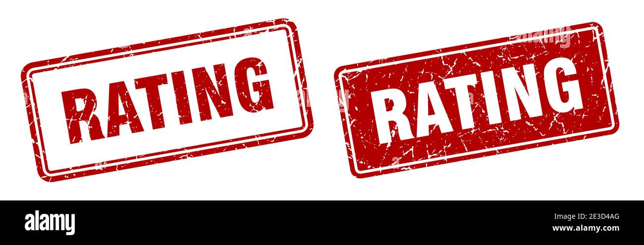 rating square stamp. rating grunge sign set Stock Vector Image & Art ...