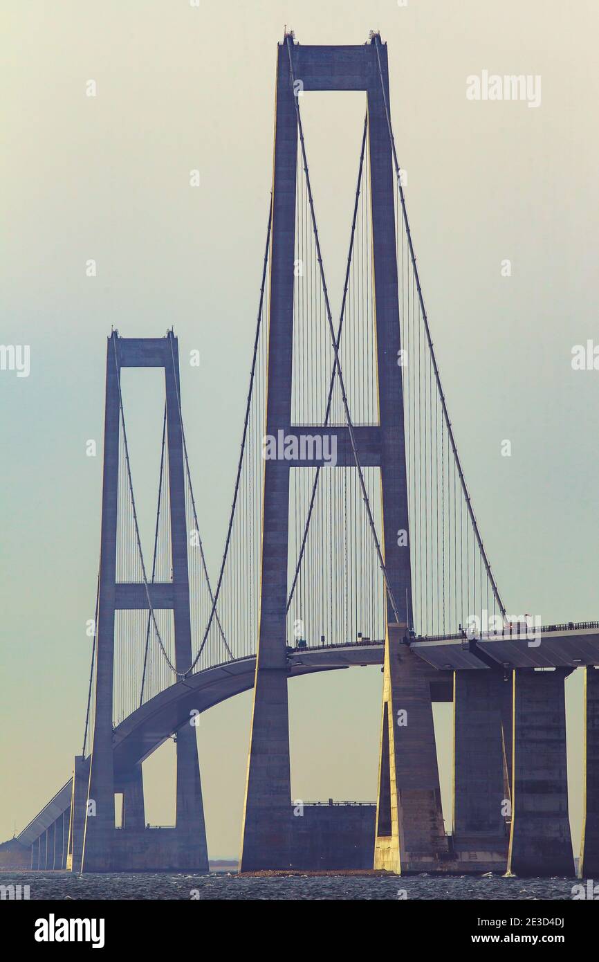 Vertical shot of a bridge on a gloomy day Stock Photo - Alamy