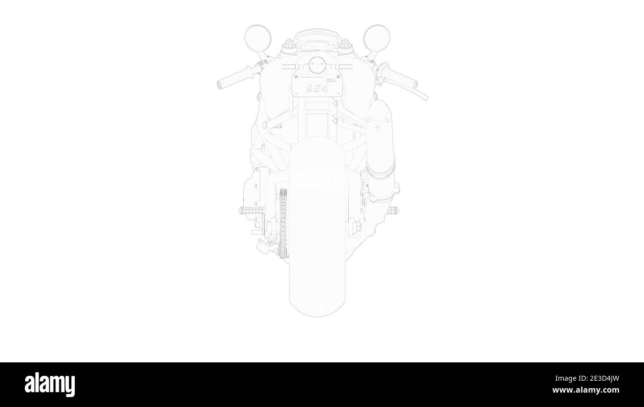 3D rendering of motorcycle race bike motor bike technical machine ...