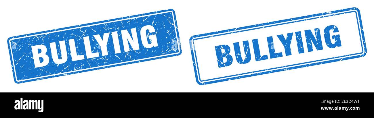 bullying square stamp. bullying grunge sign set Stock Vector Image ...