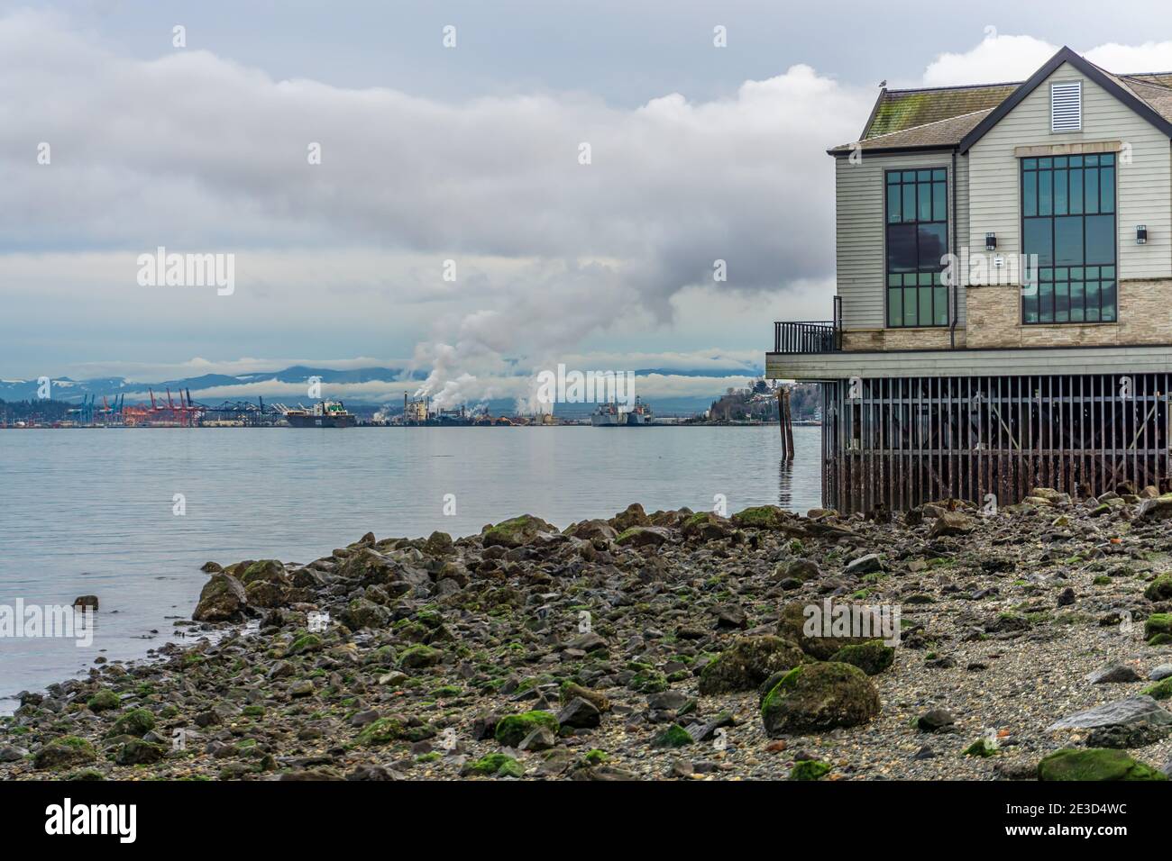 A view of the Port of Tacoma from Ruston, Washington Stock Photo - Alamy