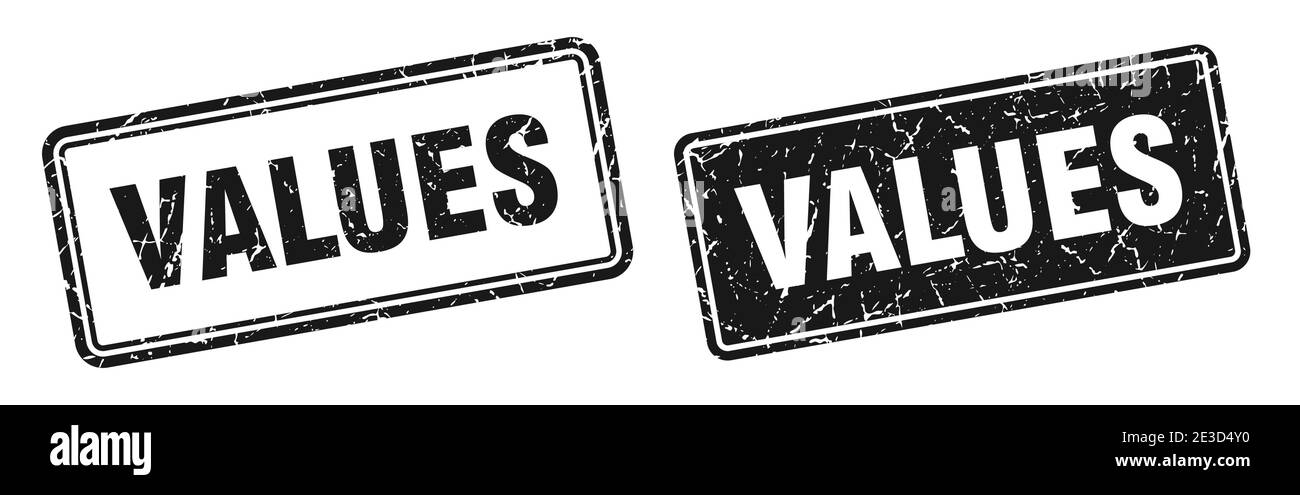 values square stamp. values grunge sign set Stock Vector Image & Art ...