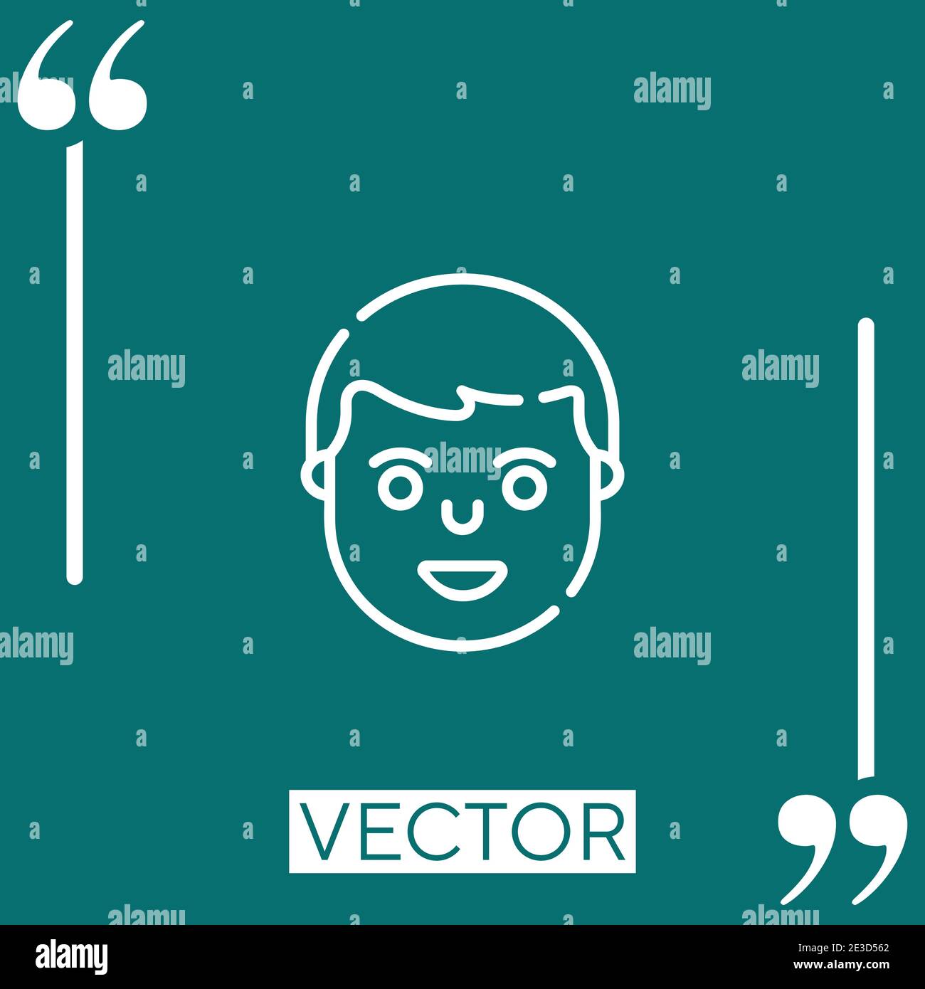 boy vector icon Linear icon. Editable stroked line Stock Vector Image ...