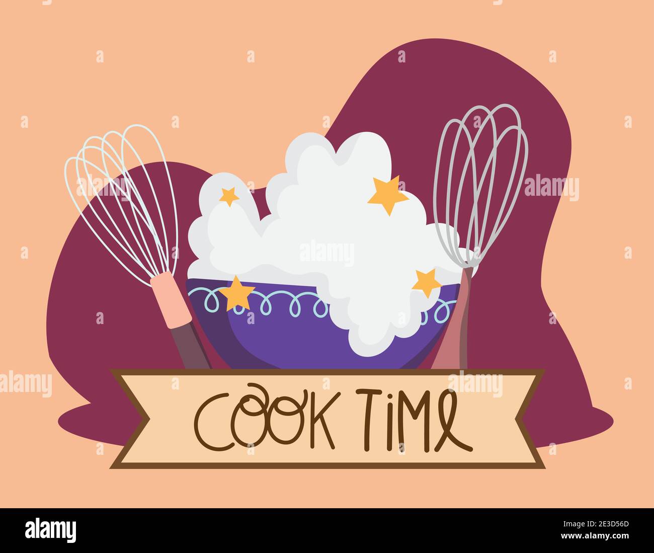 tea pot and cups cooking in cartoon style lettering vector illustration ...
