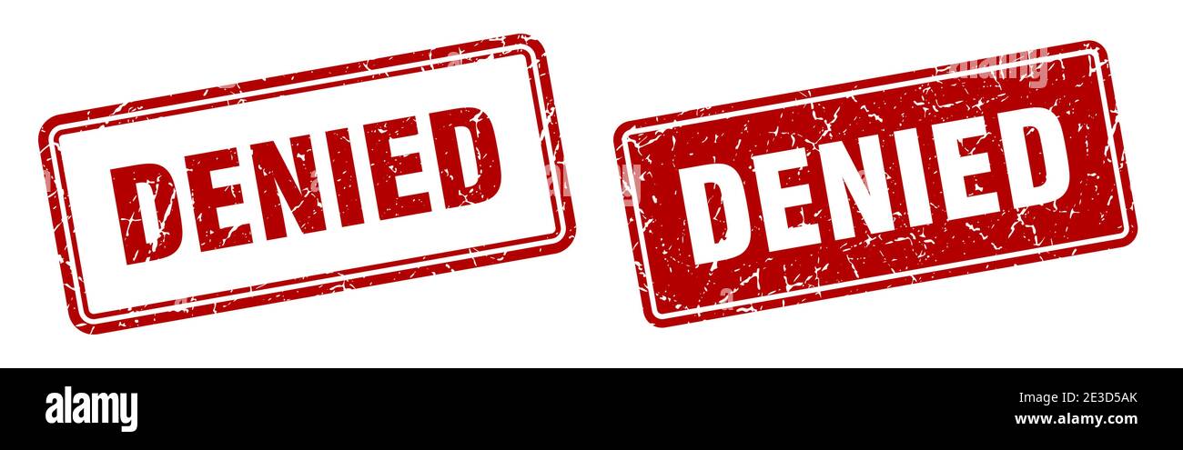 denied square stamp. denied grunge sign set Stock Vector Image & Art ...