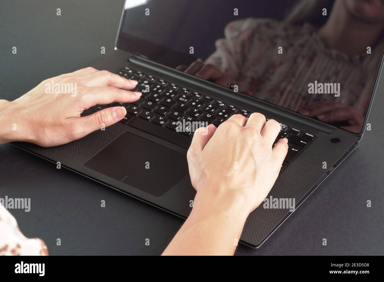 Fingers over keyboard laptop hi-res stock photography and images - Alamy