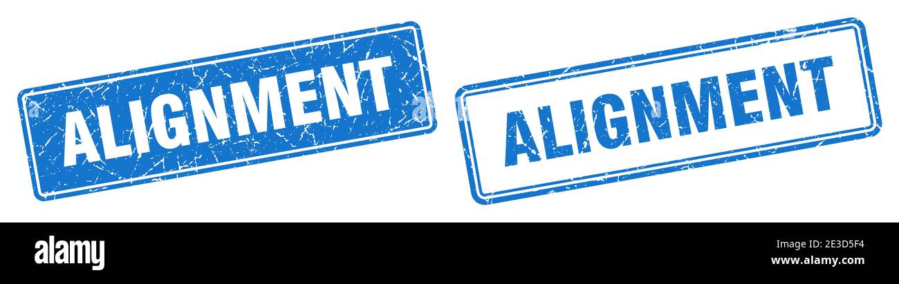 alignment square stamp. alignment grunge sign set Stock Vector Image ...