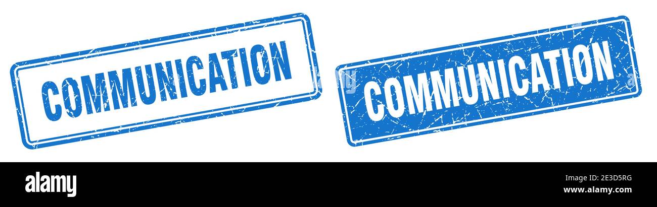 communication square stamp. communication grunge sign set Stock Vector ...