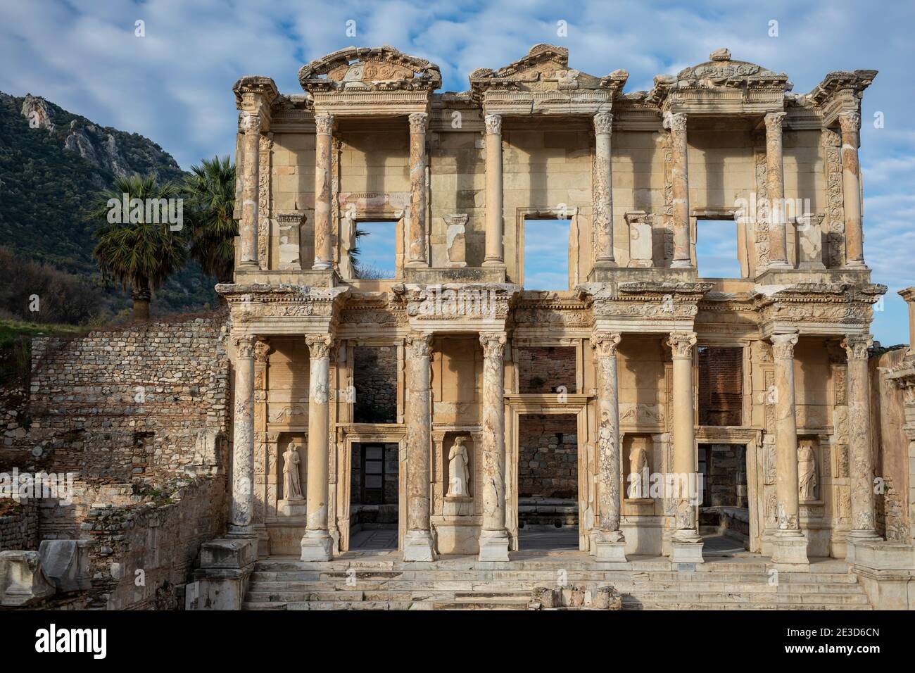 Front of Celsus Library at Ephesus Stock Photo - Alamy
