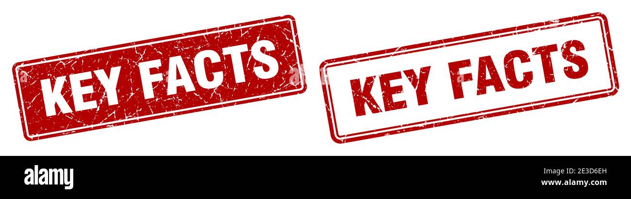 key facts square stamp. key facts grunge sign set Stock Vector Image ...