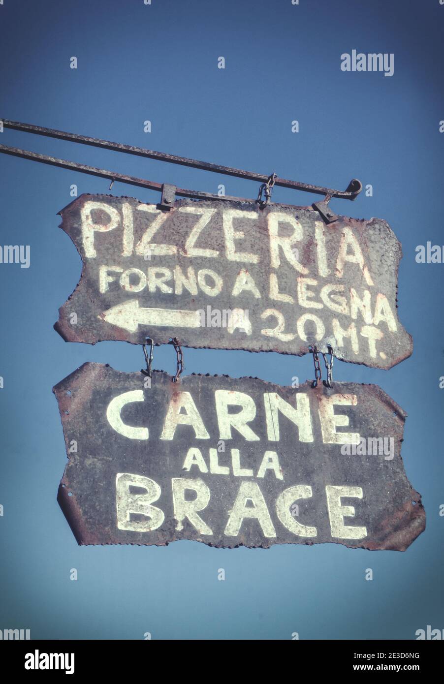 Italian restaurant sign Stock Photo - Alamy
