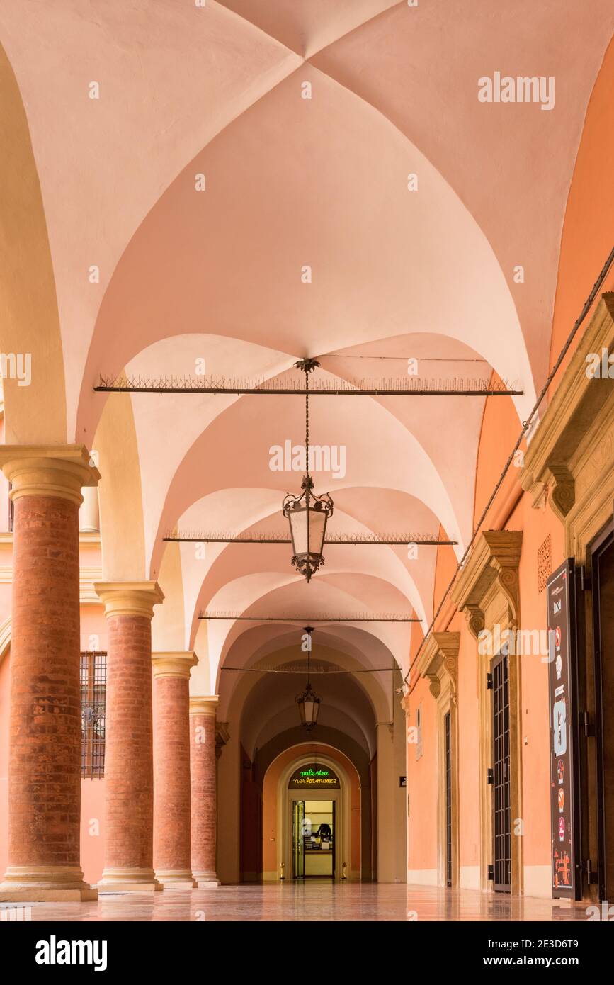 A portico in Bologna Italy Stock Photo - Alamy