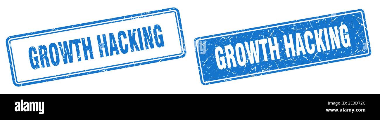 growth hacking square stamp. growth hacking grunge sign set Stock ...