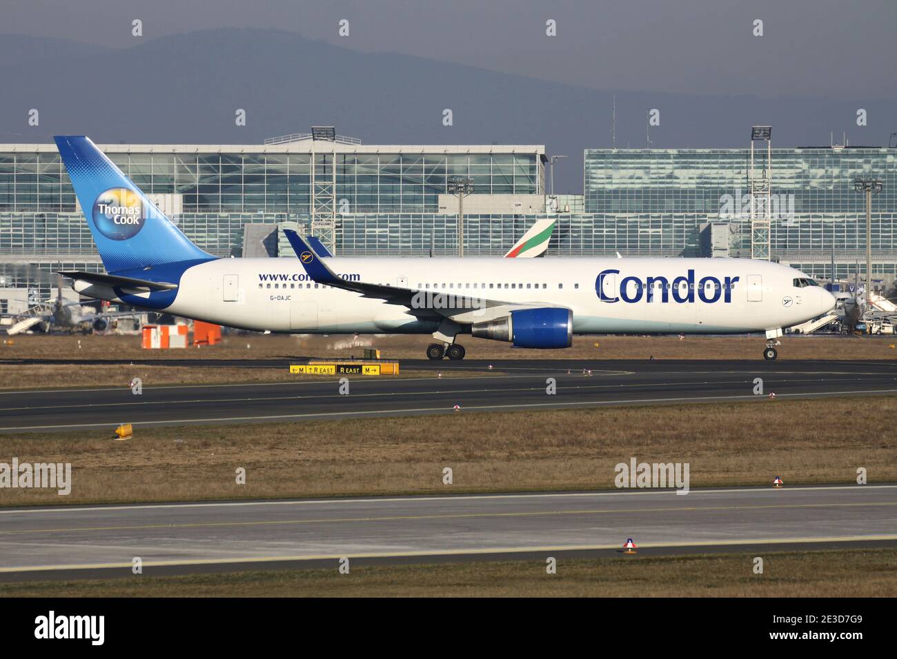 German Condor Boeing 767-300 with registration G-DAJC on taxiway at ...