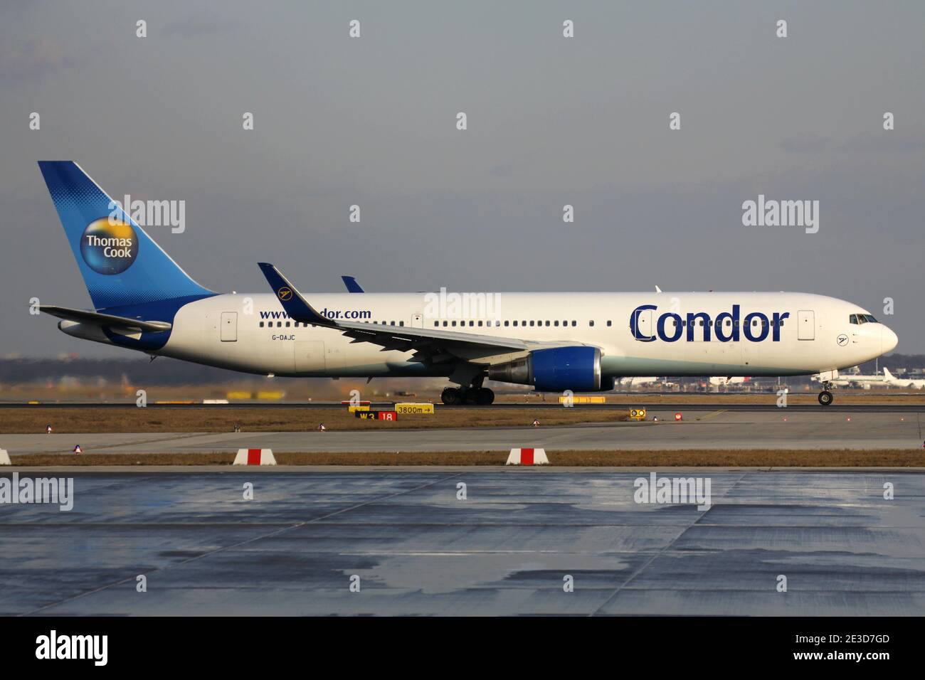 German Condor Boeing 767-300 with registration G-DAJC on take off roll ...