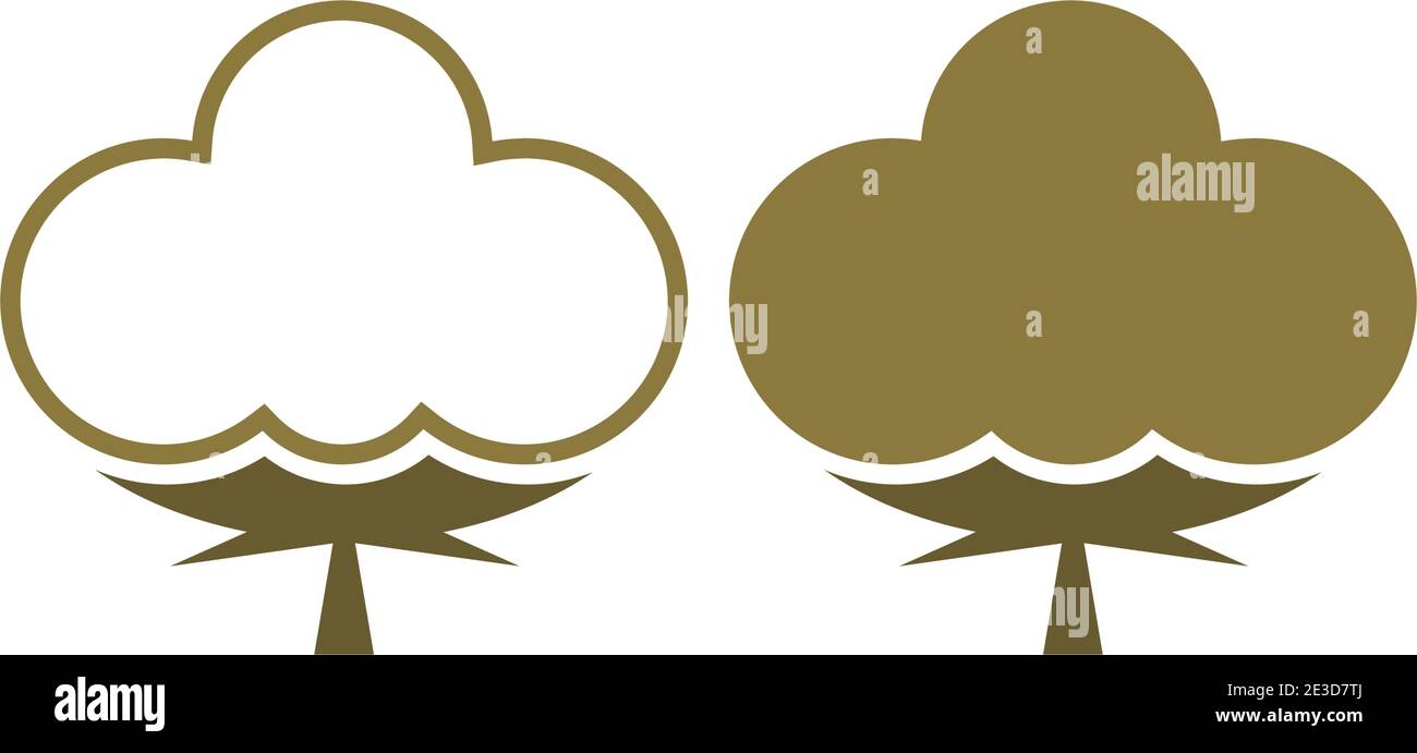 Cotton logo icon illustration vector design template Stock Vector Image ...