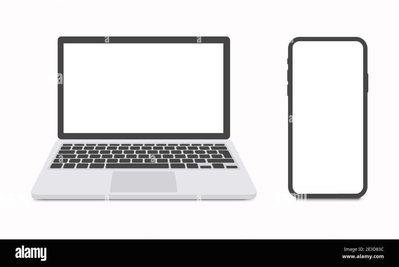 Laptop computer template vector Stock Vector Images - Alamy