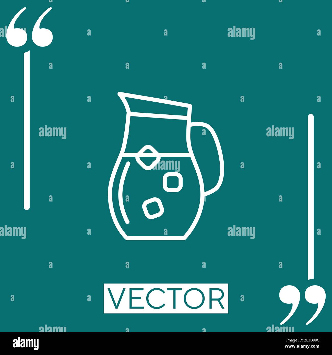 lemonade pitcher Linear icon. Editable stroke line Stock Vector Image & Art - Alamy