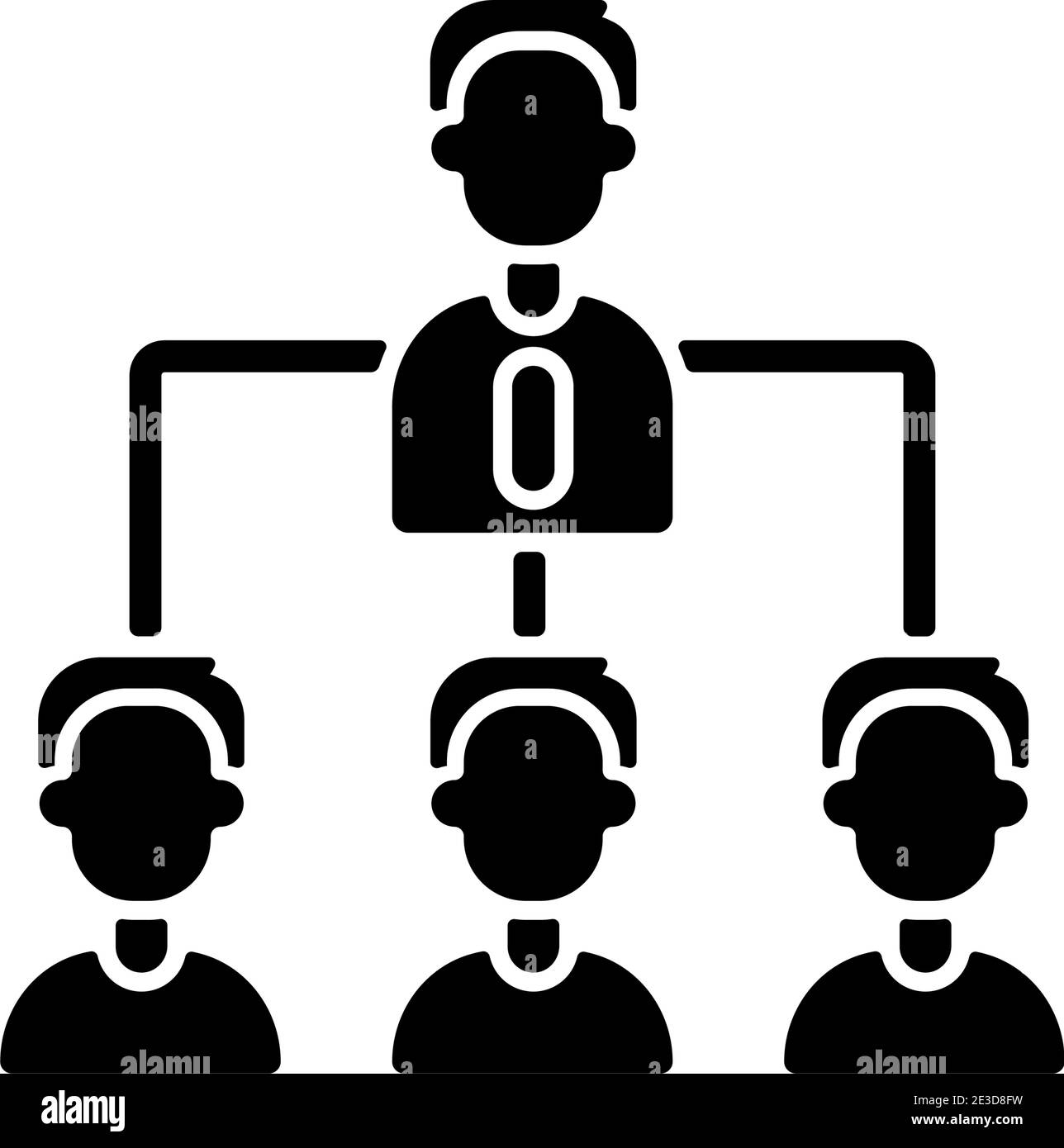 Traditional company structure black glyph icon Stock Vector Image & Art ...