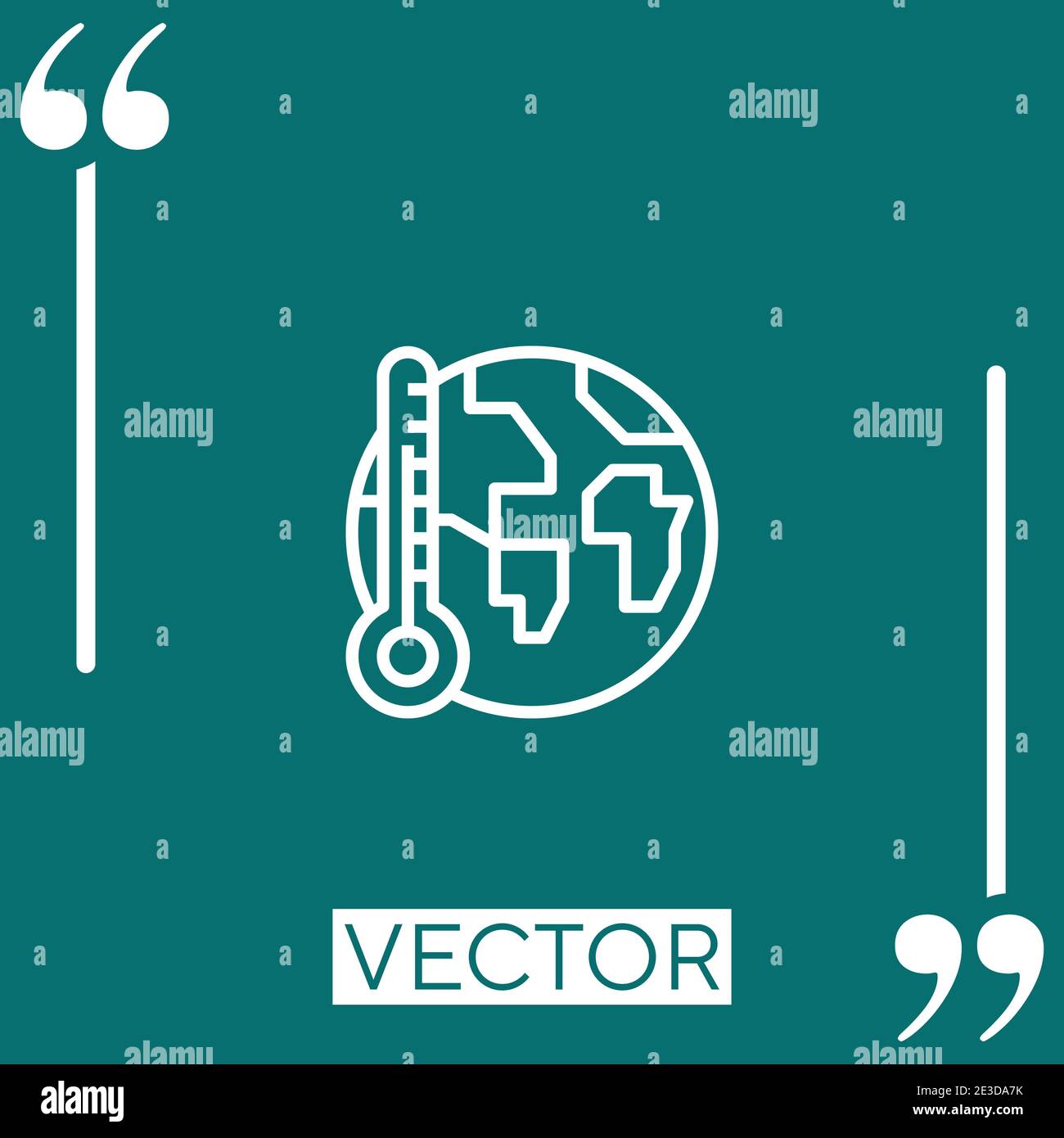 global warming vector icon Linear icon. Editable stroke line Stock ...