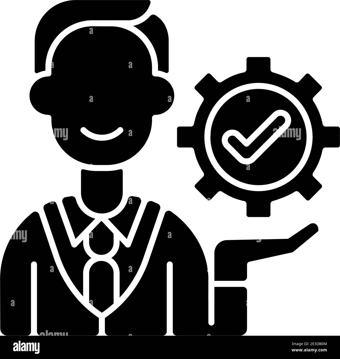 Management black glyph icon Stock Vector Image & Art - Alamy