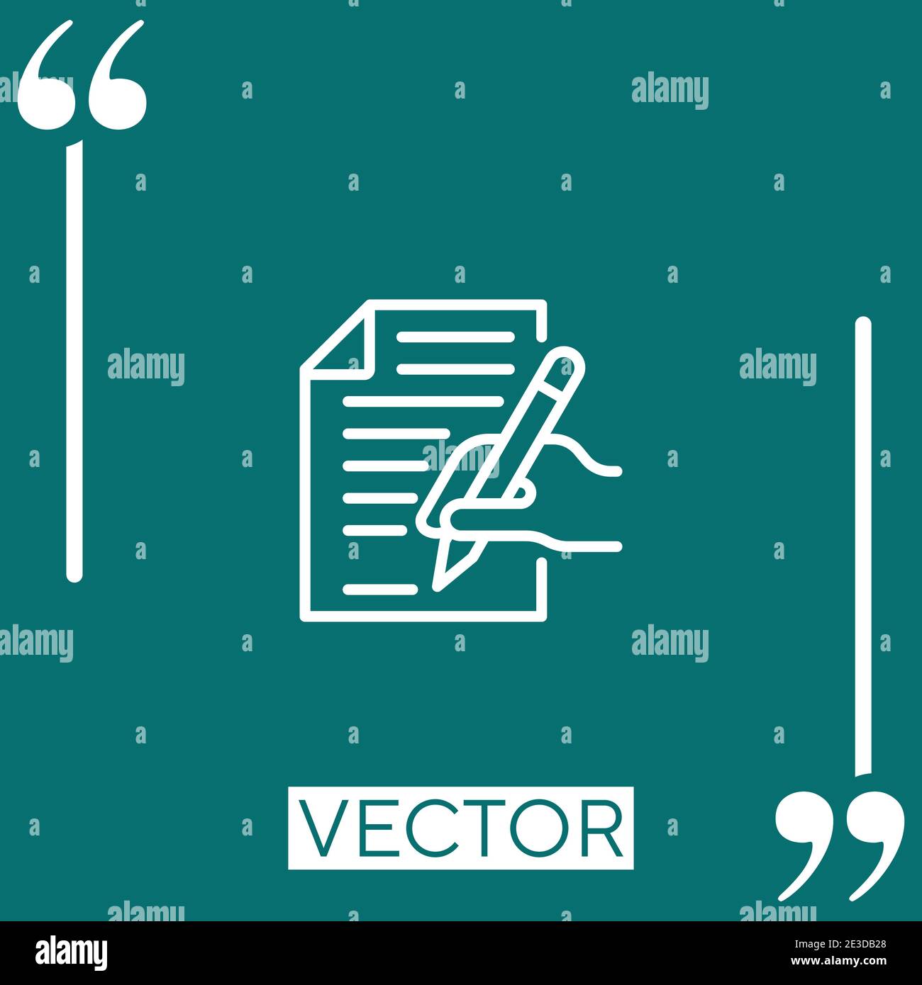 signature Linear icon. Editable stroke line Stock Vector Image & Art ...