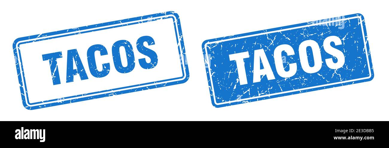 tacos square stamp. tacos grunge sign set Stock Vector Image & Art - Alamy