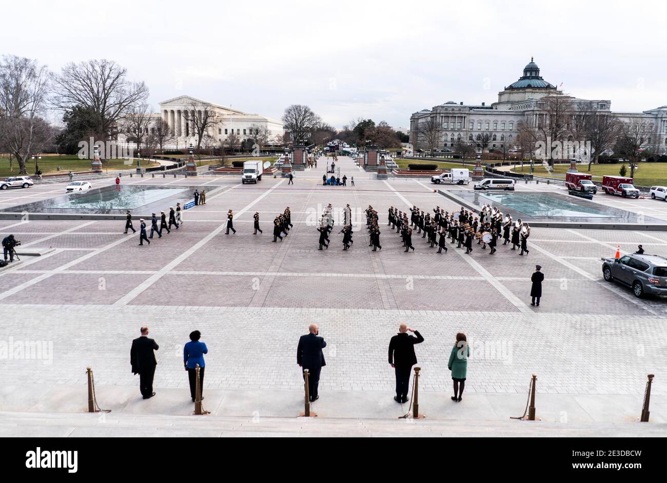 WASHINGTON, DC - JANUARY 18, 2021: On the East Front steps of the US ...