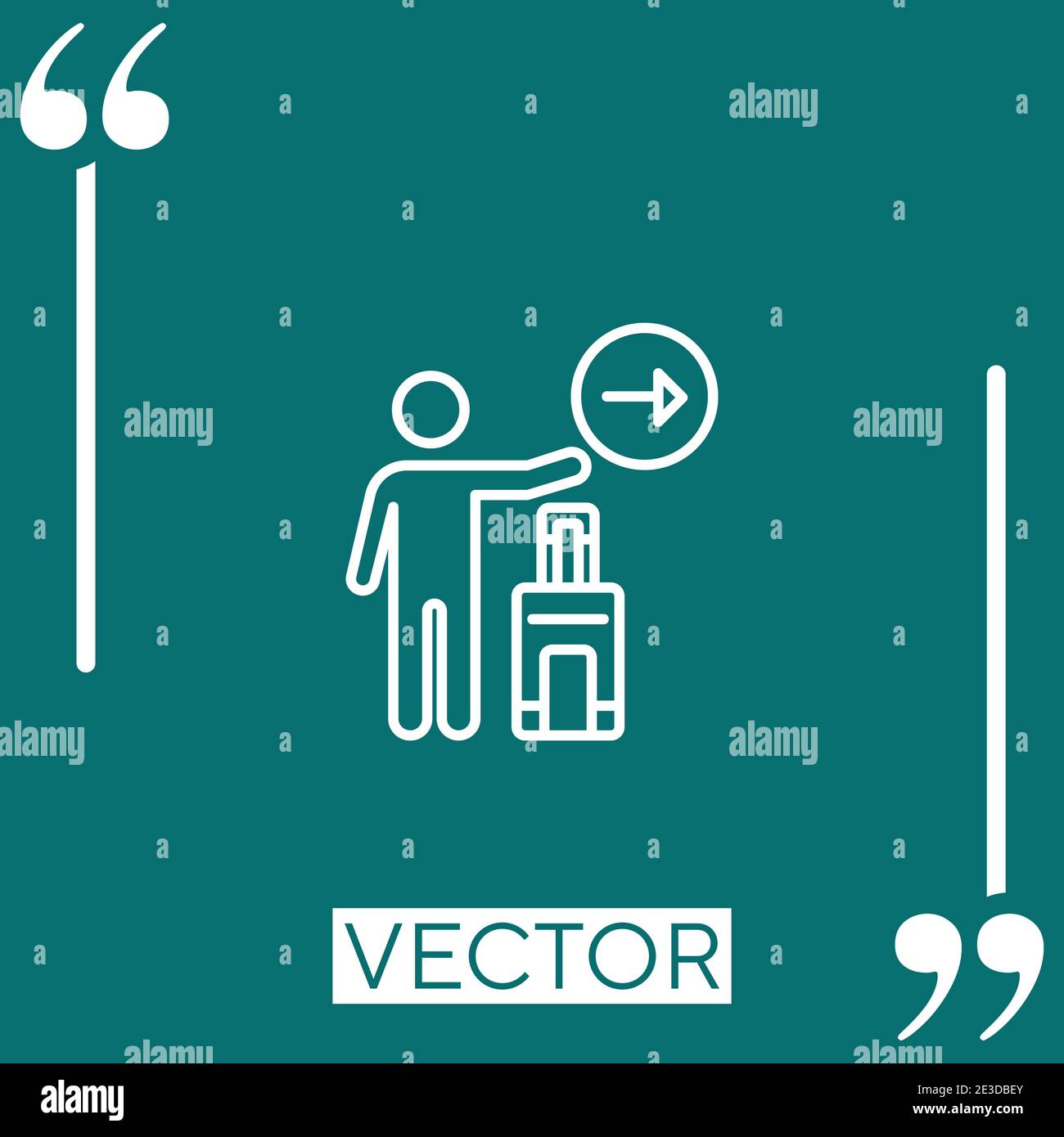 check in vector icon Linear icon. Editable stroked line Stock Vector ...
