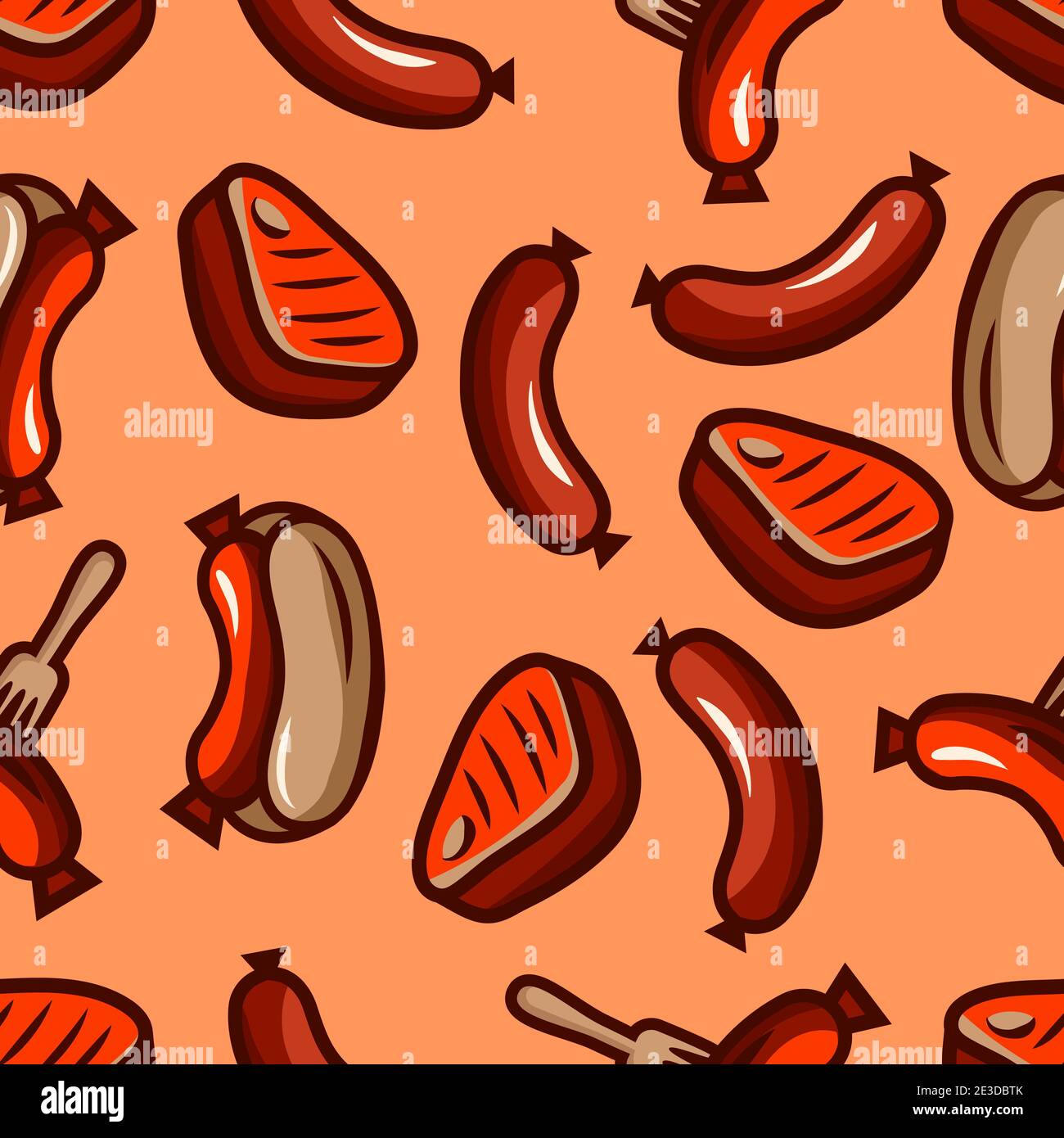 Seamless bbq pattern can be used for wallpapers, pattern fills, web ...