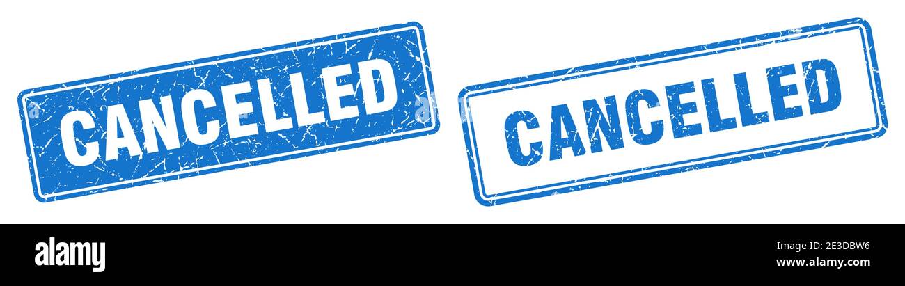 cancelled square stamp. cancelled grunge sign set Stock Vector Image ...
