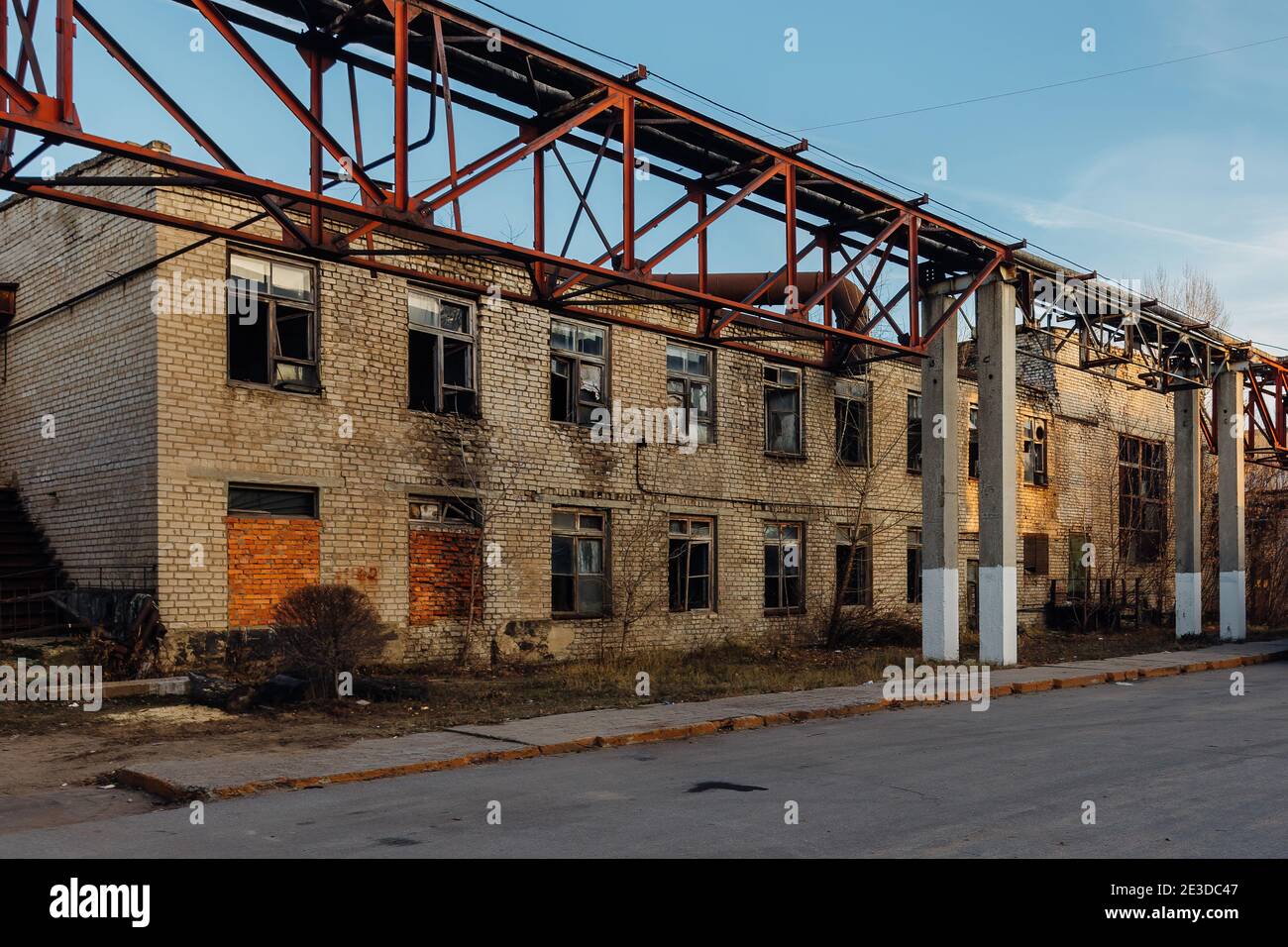 Old abandoned industrial building waiting for demolition Stock Photo ...