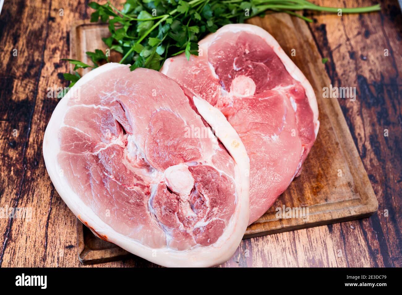 Meat fresh pork leg fat hi-res stock photography and images - Alamy