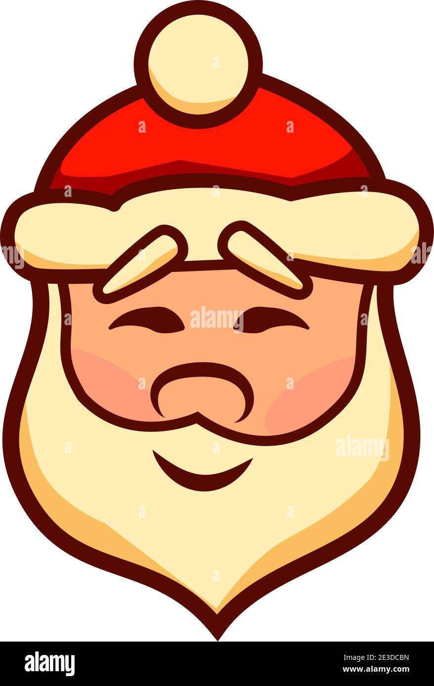 Cartoon Santa Claus Sticker. Vector Christmas illustration Stock Vector ...