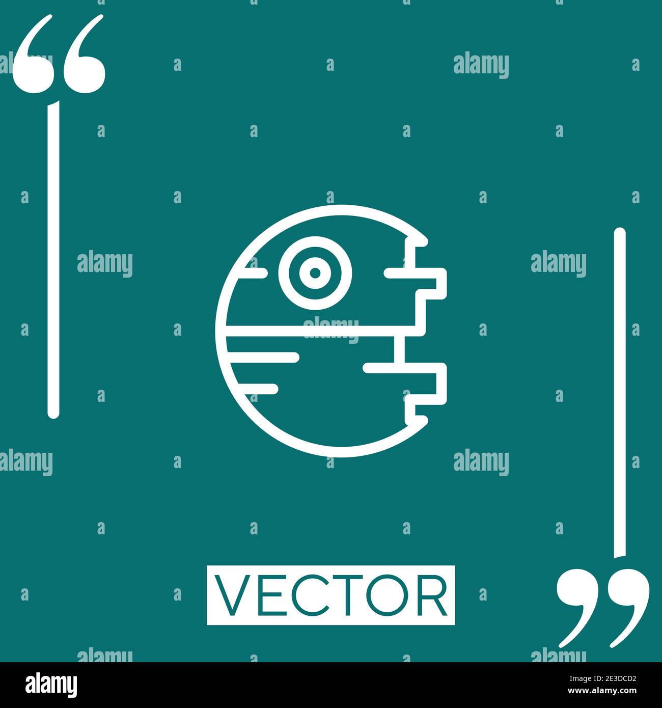 death star vector icon Linear icon. Editable stroked line Stock Vector ...