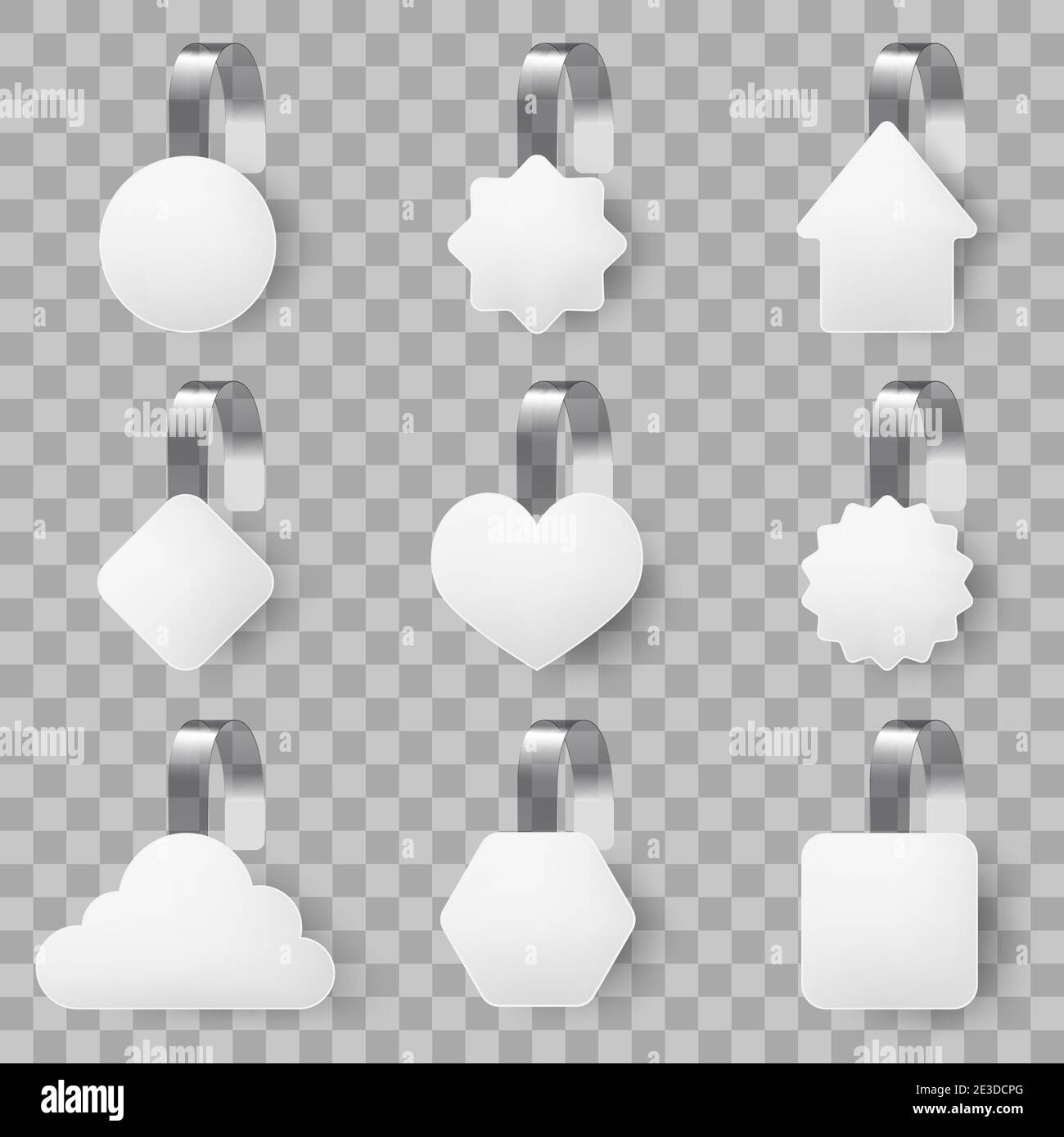 Advertising wobblers. Sale promotion white wobbler, market advertising ...